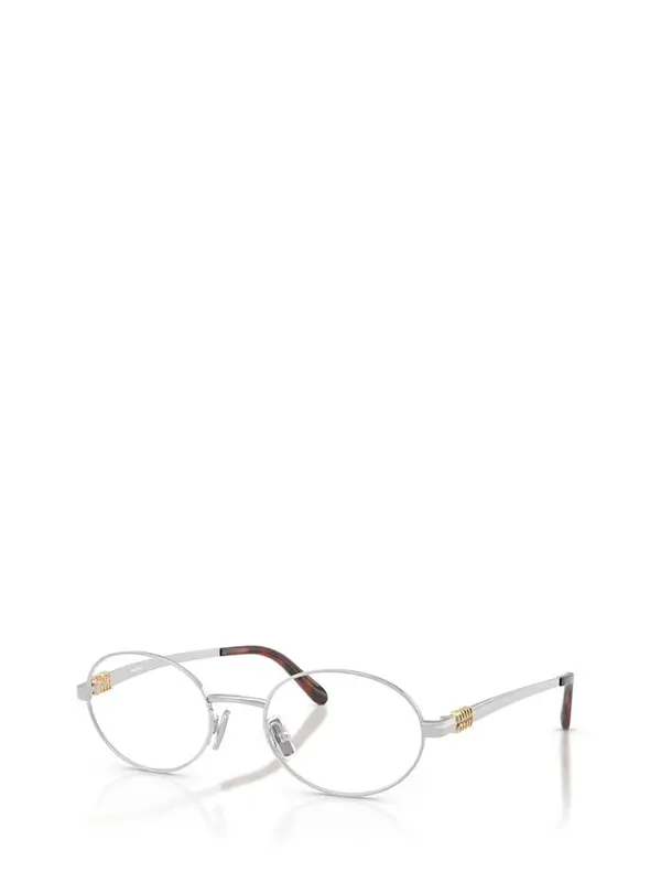 Miu Miu Oval Frame Eyeglasses - Silver