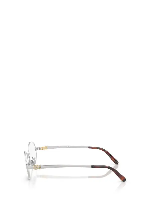 Miu Miu Oval Frame Eyeglasses - Silver