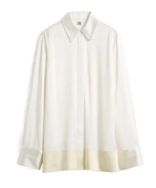 TOTEME Long-sleeved Tuxedo Shirt - White