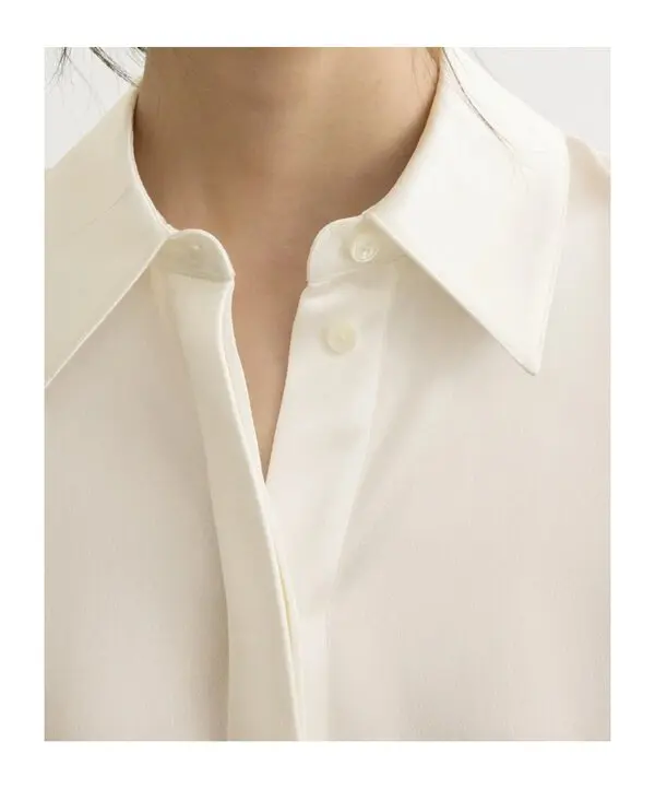 TOTEME Long-sleeved Tuxedo Shirt - White