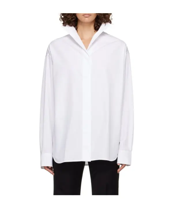 TOTEME High Collar Long Sleeve Shirt