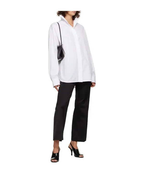 TOTEME High Collar Long Sleeve Shirt