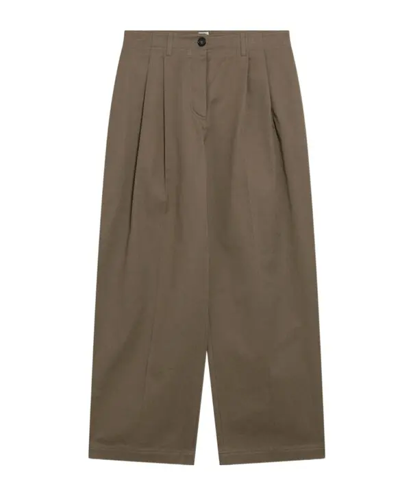 TOTEME Pleated Straight-leg Trousers - Brown