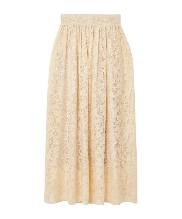 Zimmermann Flower-lace Maxi Skirt - Cream