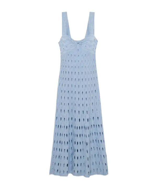 Simkhai Christina Cut-out Knit Midi Dress - Tidepool