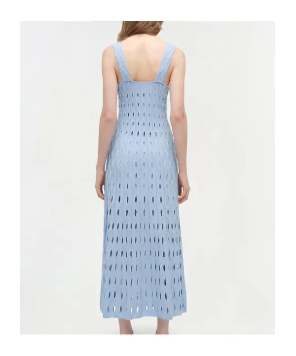 Simkhai Christina Cut-out Knit Midi Dress - Tidepool