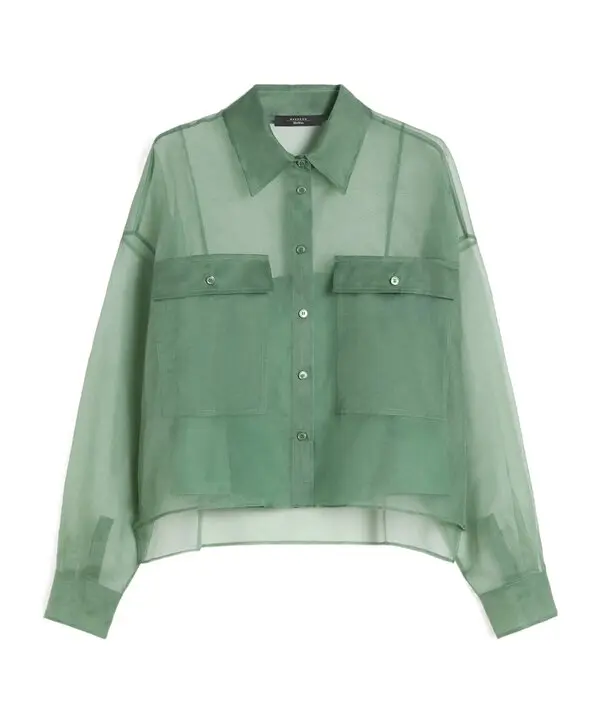 Max Mara Sheer Layered Shirt - Green