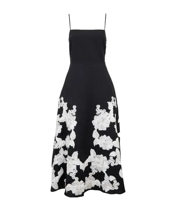 Simkhai Floral Appliqué Strappy Dress
