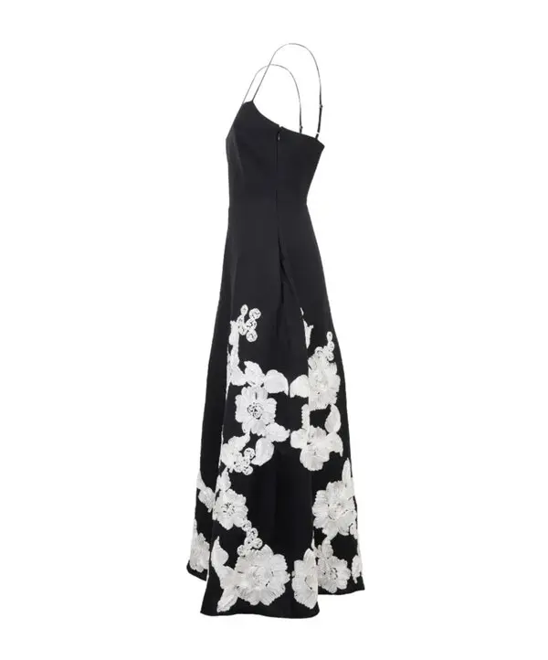 Simkhai Floral Appliqué Strappy Dress