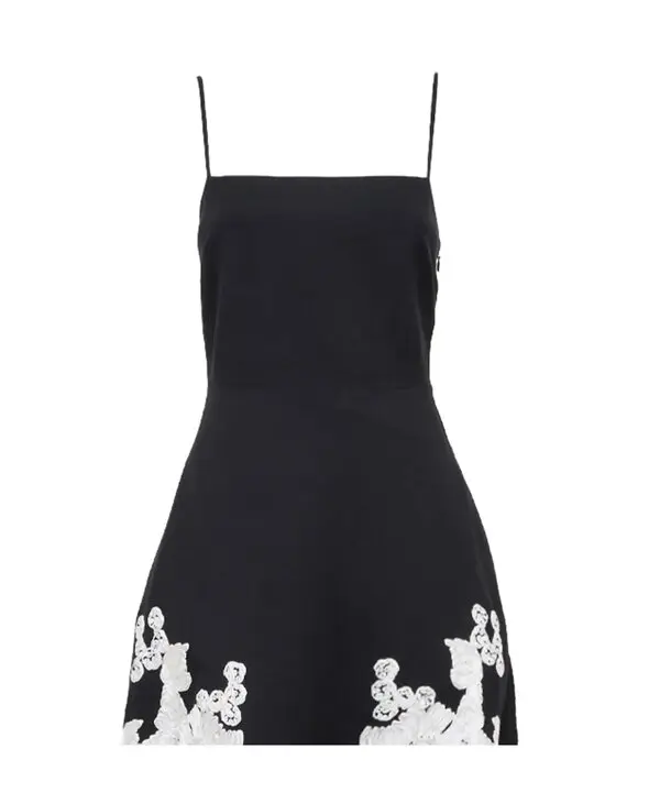 Simkhai Floral Appliqué Strappy Dress