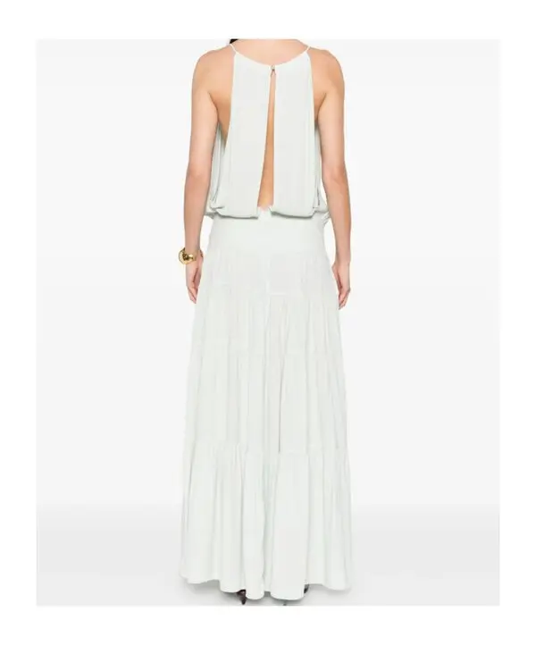 IRO PARIS Sleeveless Maxi Dress With Pleated Details - White