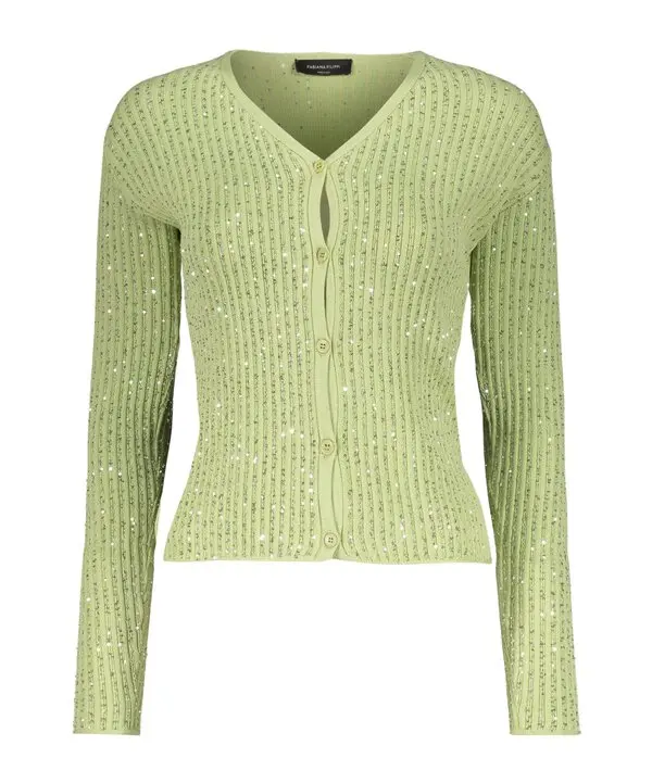 Fabiana Filippi Ribbed Sequin Cardigan