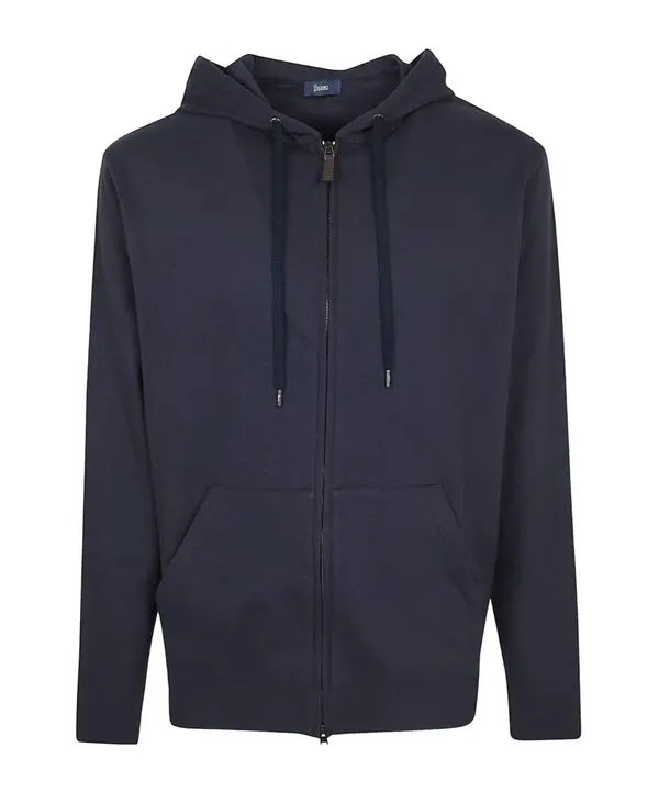 Herno Full Zip Hoodie With Drawstring