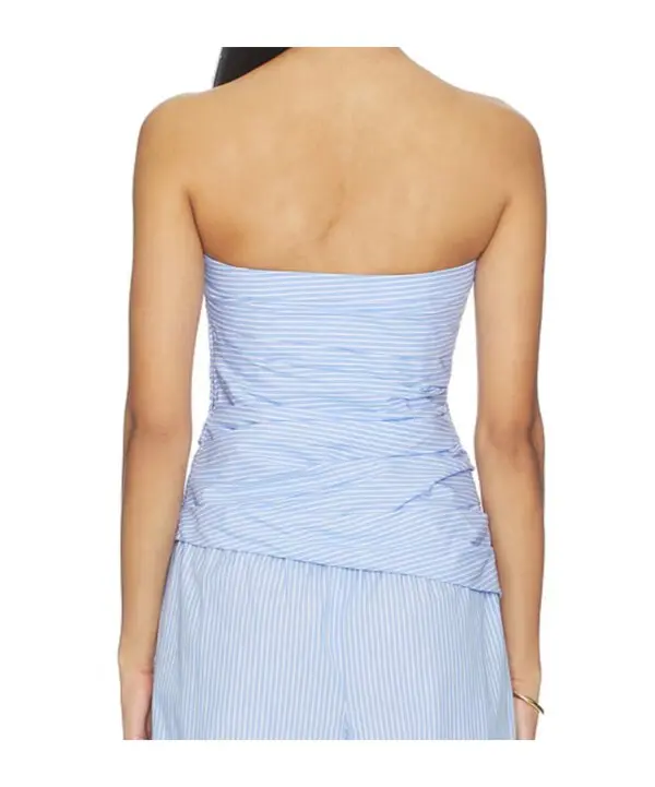 Simkhai Emerson Ruched Strapless Bustier Top