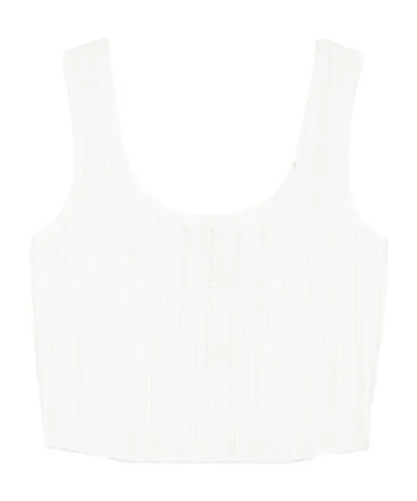 Simkhai Square Neck Vest - White