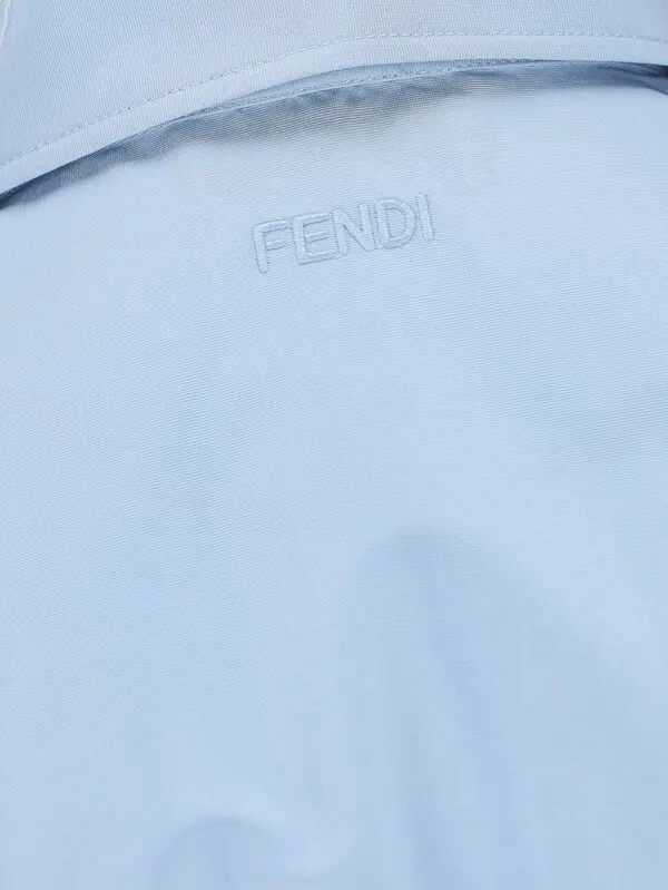Fendi Sleeveless Pleated Shirt - Light Blue