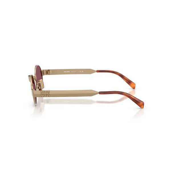 Miu Miu Oval Frame Sunglasses - Red