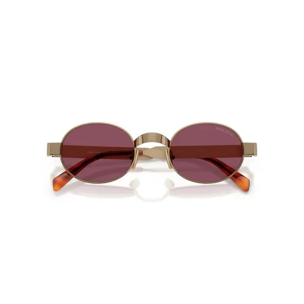 Miu Miu Oval Frame Sunglasses - Red