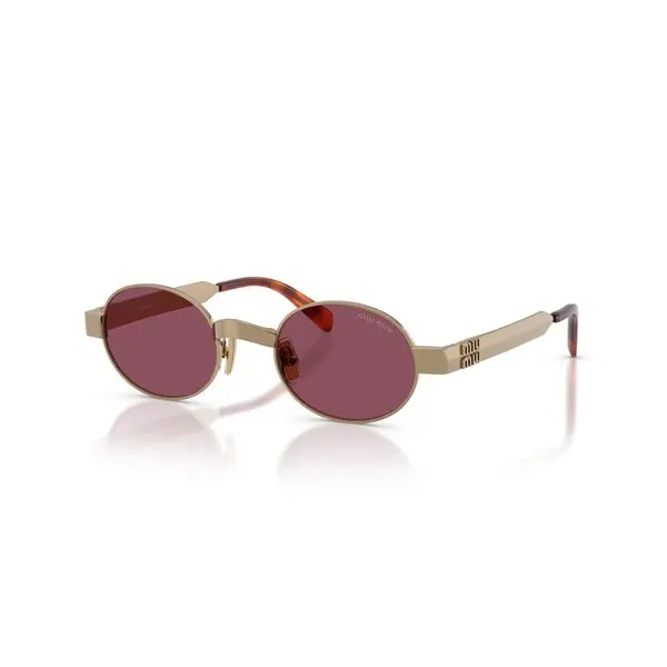 Miu Miu Oval Frame Sunglasses - Red