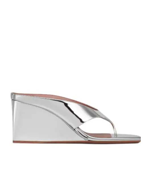 Alaïa Wedge Thong Mules - White