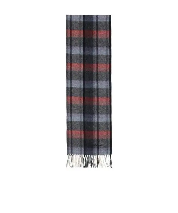 FERRAGAMO Plaid Detail Scarf - Red