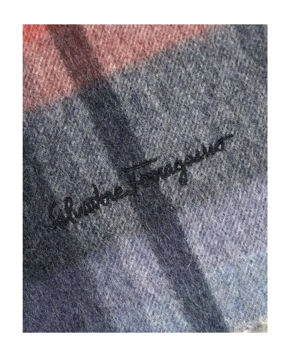 FERRAGAMO Plaid Detail Scarf