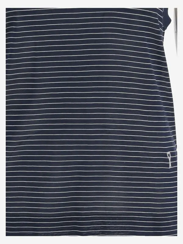 AMI Paris Striped Sleeveless Round Neck Top - Black