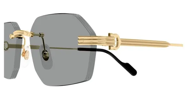 Cartier Rimless Irregular Sunglasses - Gray