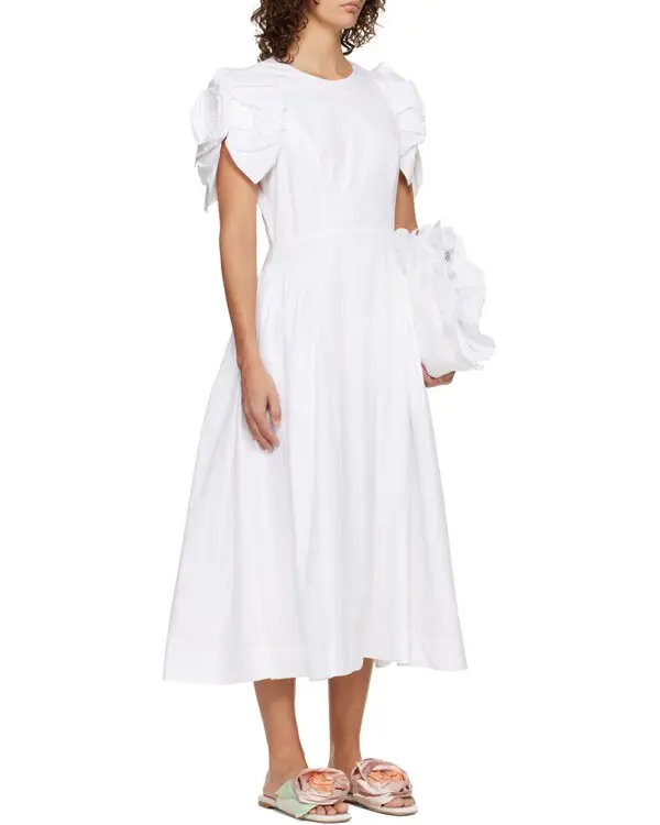 Simone Rocha Rose Puff Sleeve Dress