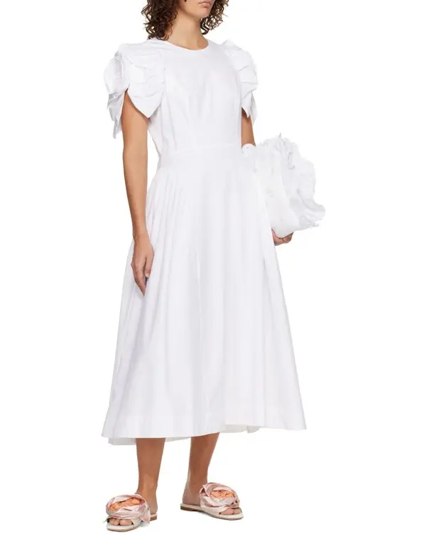 Simone Rocha Rose Puff Sleeve Dress
