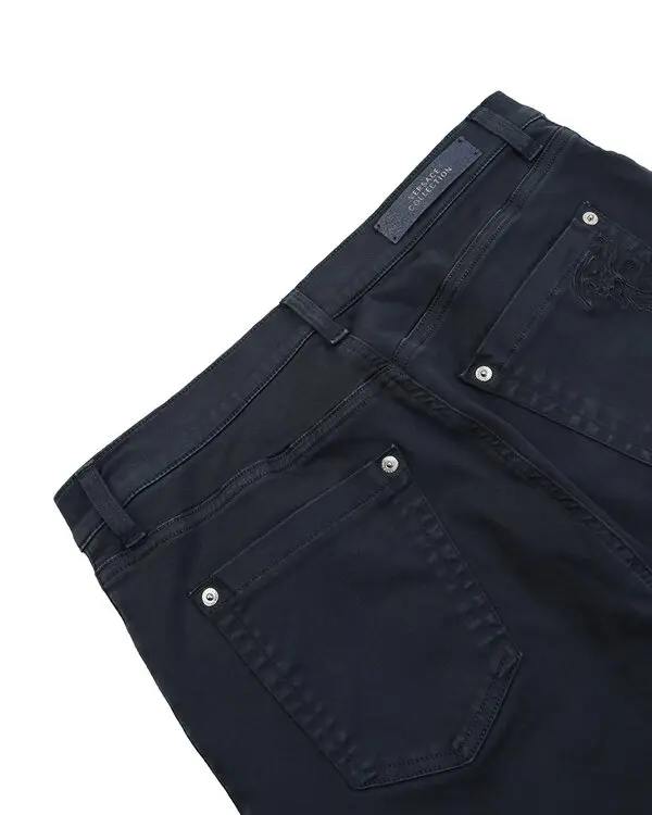 Versace Logo Straight Leg Jeans - Black