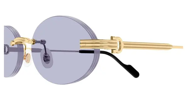 Cartier Rimless Oval Sunglasses - Gray