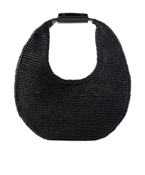 Staud Large Raffia Tote - Black