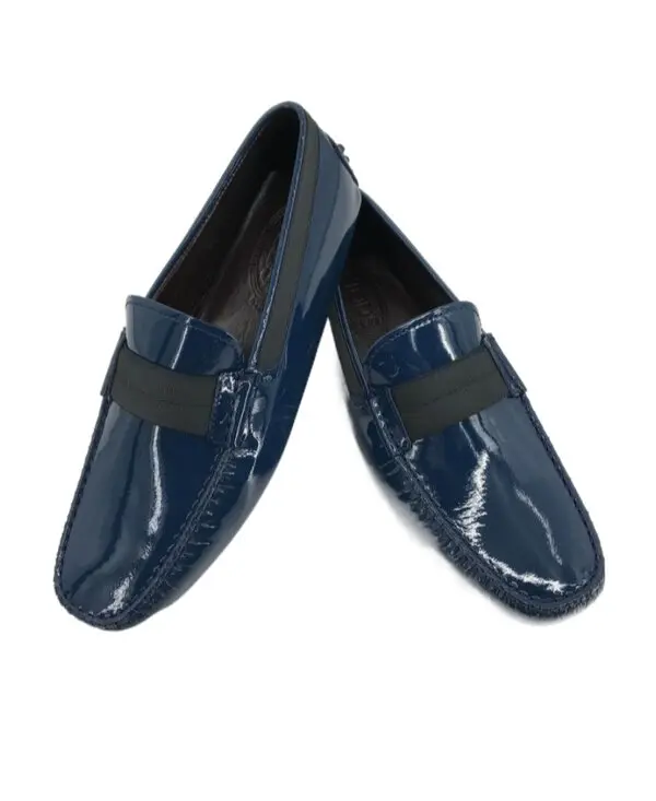 TOD'S Patent Leather Loafers With Elastic Detailing