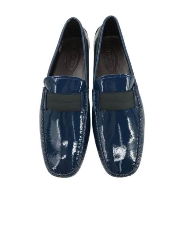 TOD'S Patent Leather Loafers With Elastic Detailing