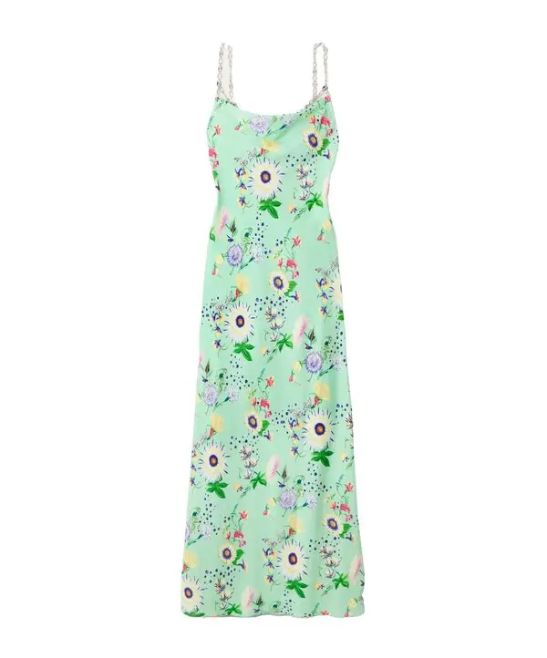 Rabanne Floral Chain Midi Dress