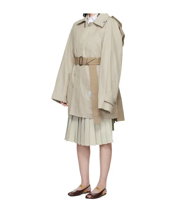 Mihara Yasuhiro Belted Trench Coat - Beige