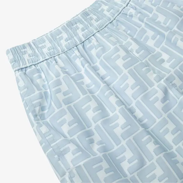 Fendi Monogrammed Logo Embroidered Swim Shorts