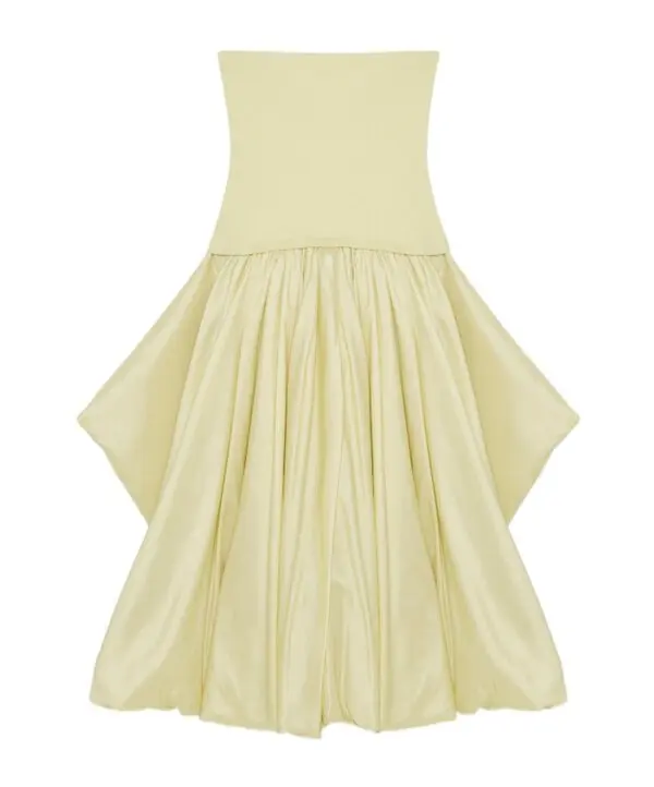 Simkhai Strapless Balloon-skirt Midi Dress - Sunglow