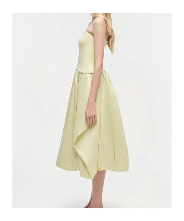 Simkhai Strapless Balloon-skirt Midi Dress - Sunglow