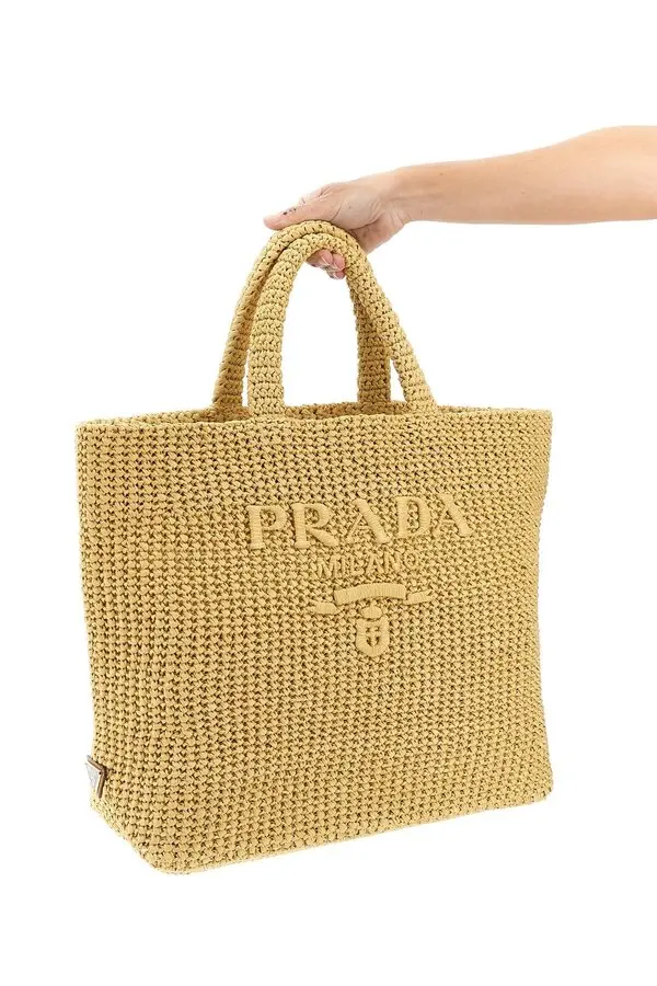 Prada Raffia Tote Bag