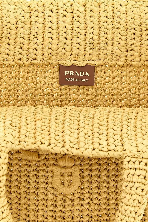 Prada Raffia Tote Bag