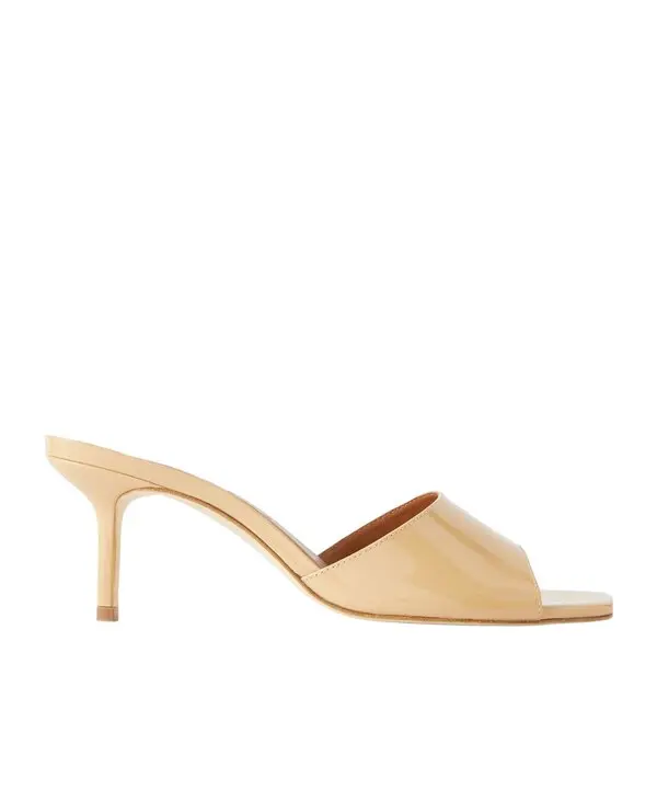 Staud Patent-leather Mules - Nude