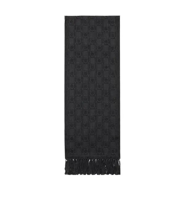 FERRAGAMO Logo Scarf - Black