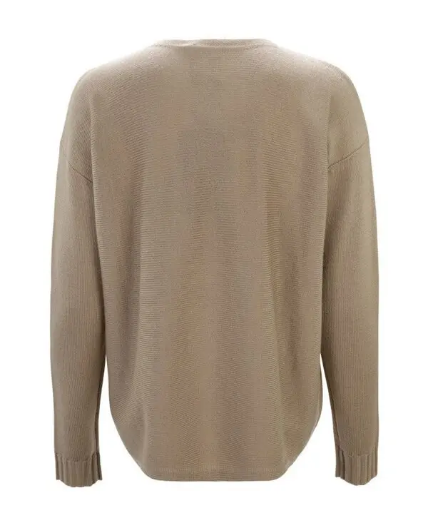 Max Mara Round Neck Knitted Cardigan - Brown
