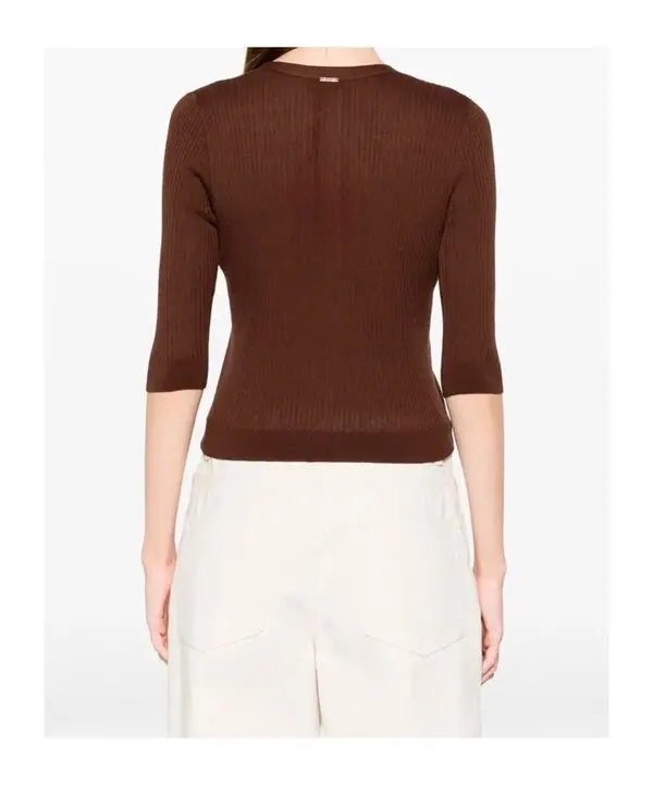 TWINSET Ribbed V-neck Cardigan