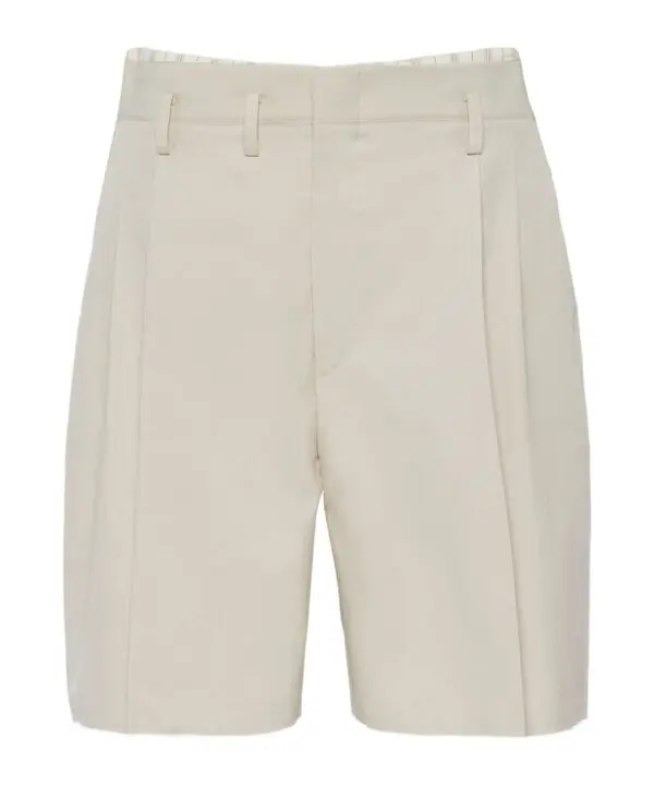 MAISON MARGIELA Pleated Wide-leg Tailored Shorts - Beige
