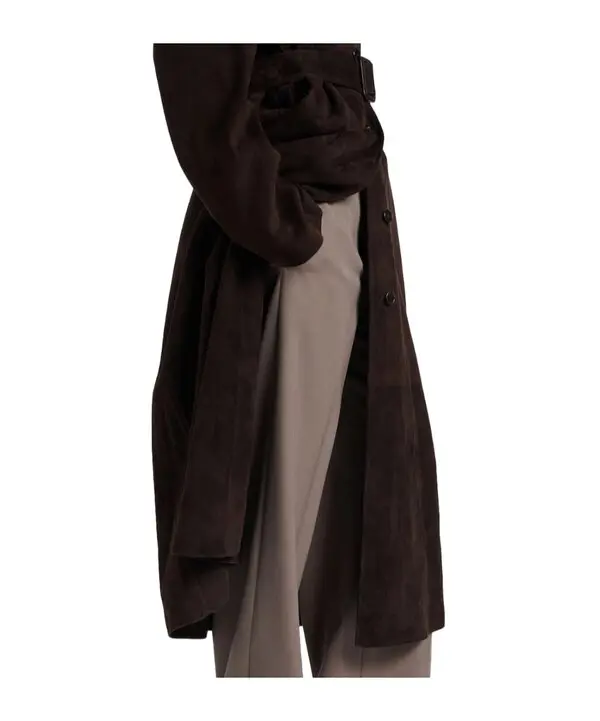 THE ROW Long-sleeved Belted Coat - Black