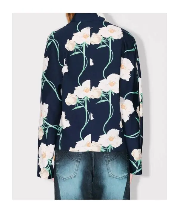 Kenzo Floral Print Kimono Wrap Jacket