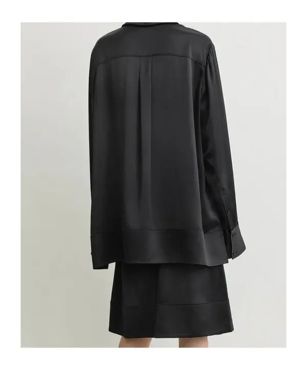TOTEME Soft Tuxedo Shirt - Black